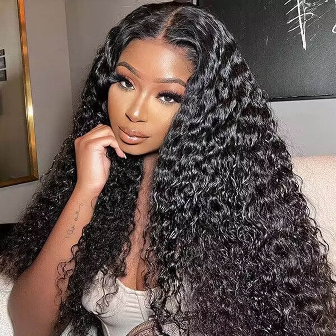 Vanlov Hair Deep Wave HD Transparent Lace Deep Wave Wigs for Black ...